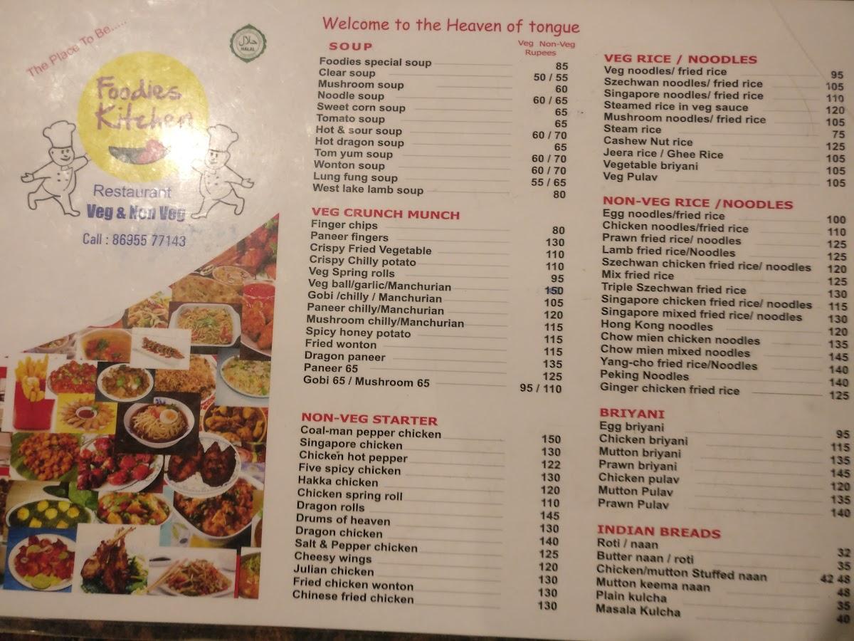 Menu at Foodies Kitchen, Ranipet