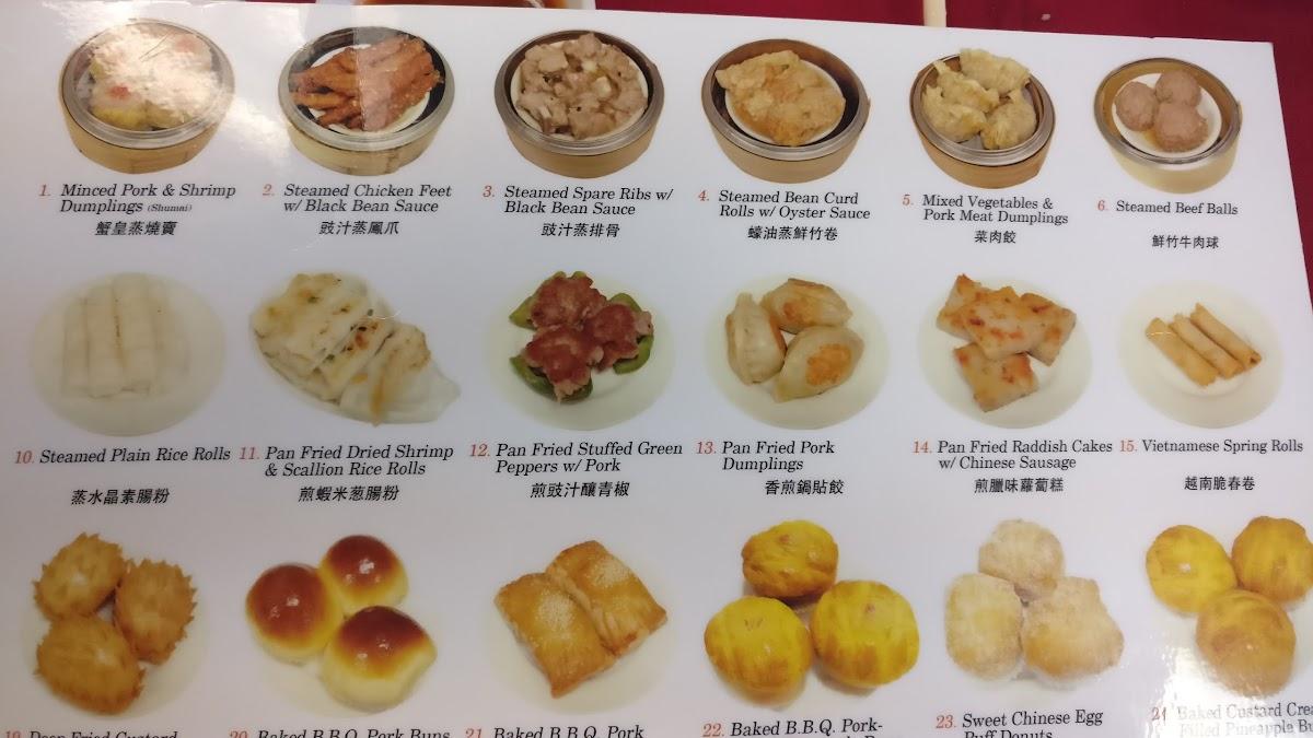 Menu at Jumbo Dim Sum restaurant, Edmonton
