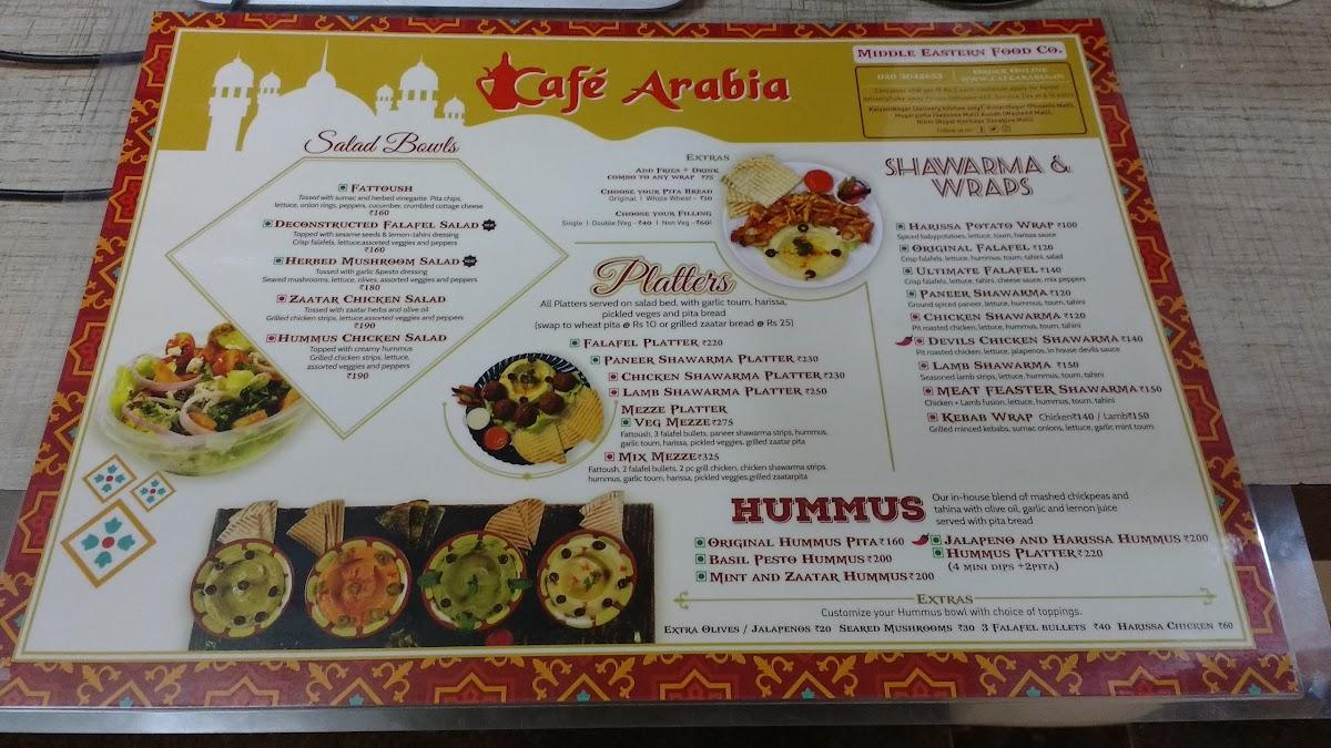 Menu at Cafe Arabia - Westend Mall, Pune, 2nd Floor