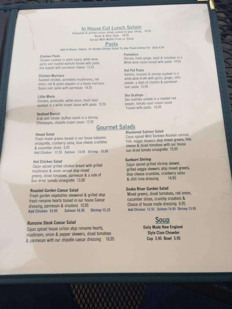 Menu at The SnakeBite Restaurant, Idaho Falls