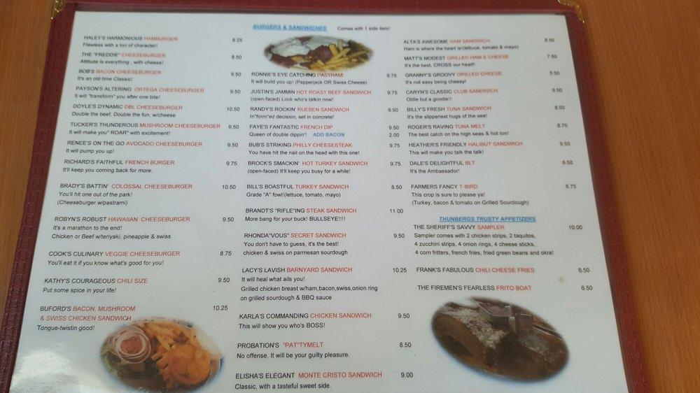 Menu at Cope's Knotty Pine Cafe, Bakersfield
