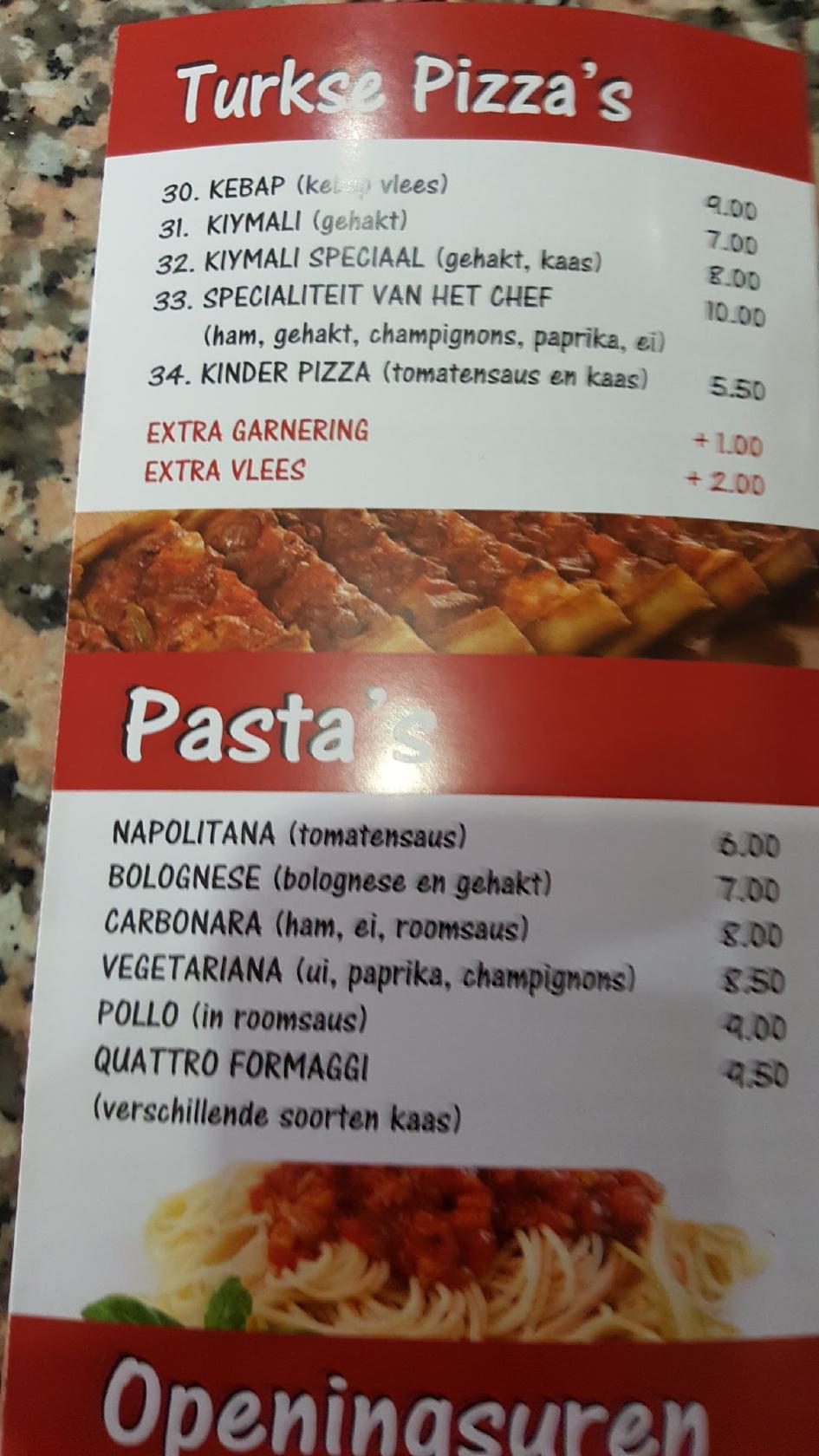 Speisekarte von Efes Kebab Tongeren, Tongern, tel