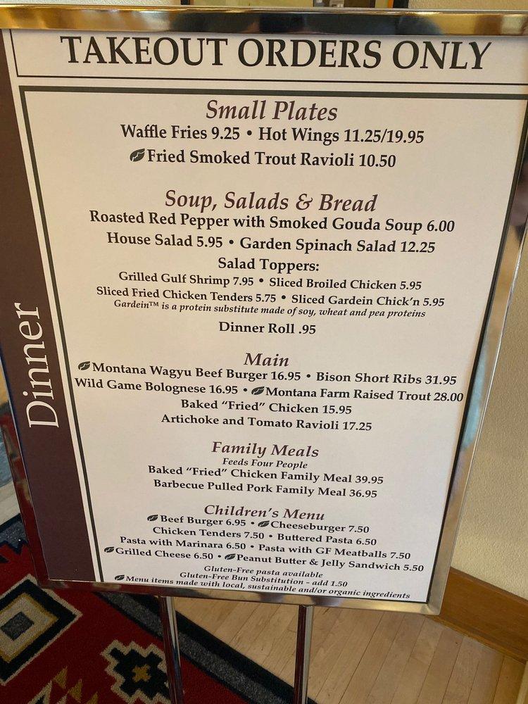 Menu at Old Faithful Snow Lodge Obsidian Dining Room restaurant, USA, 2 ...