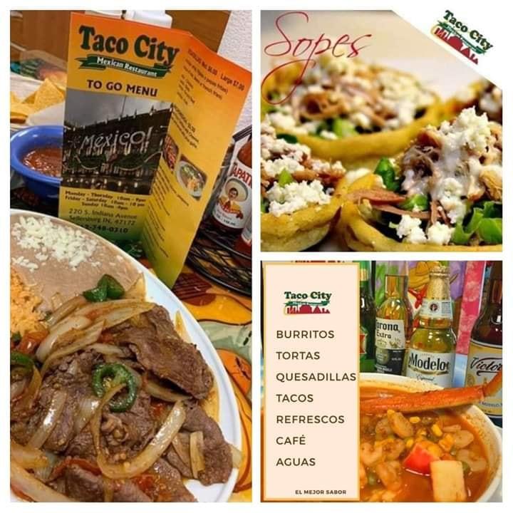 Menu at Taco City restaurant, Sellersburg