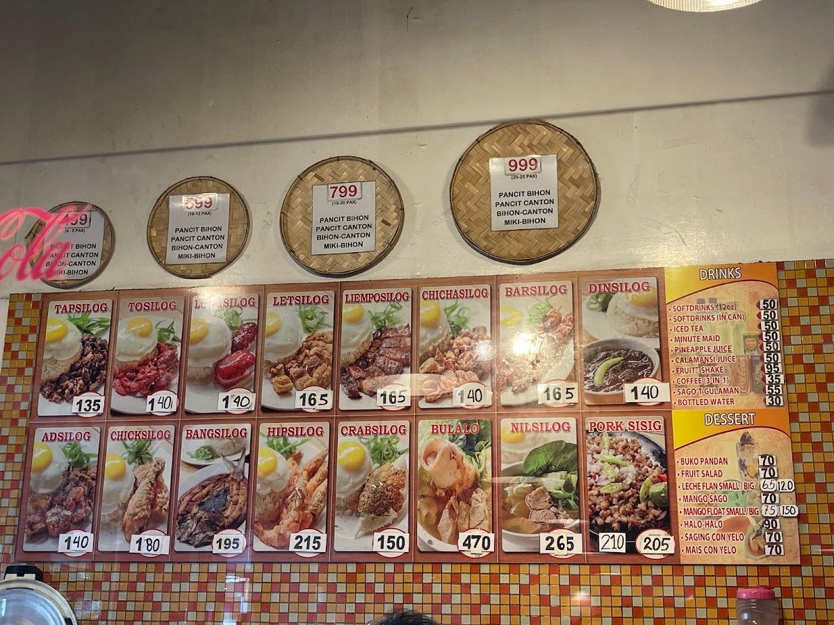 Menu at Tapsi ni Vivian Ortigas Ave Ext. restaurant, Cainta, H4MF+H2M