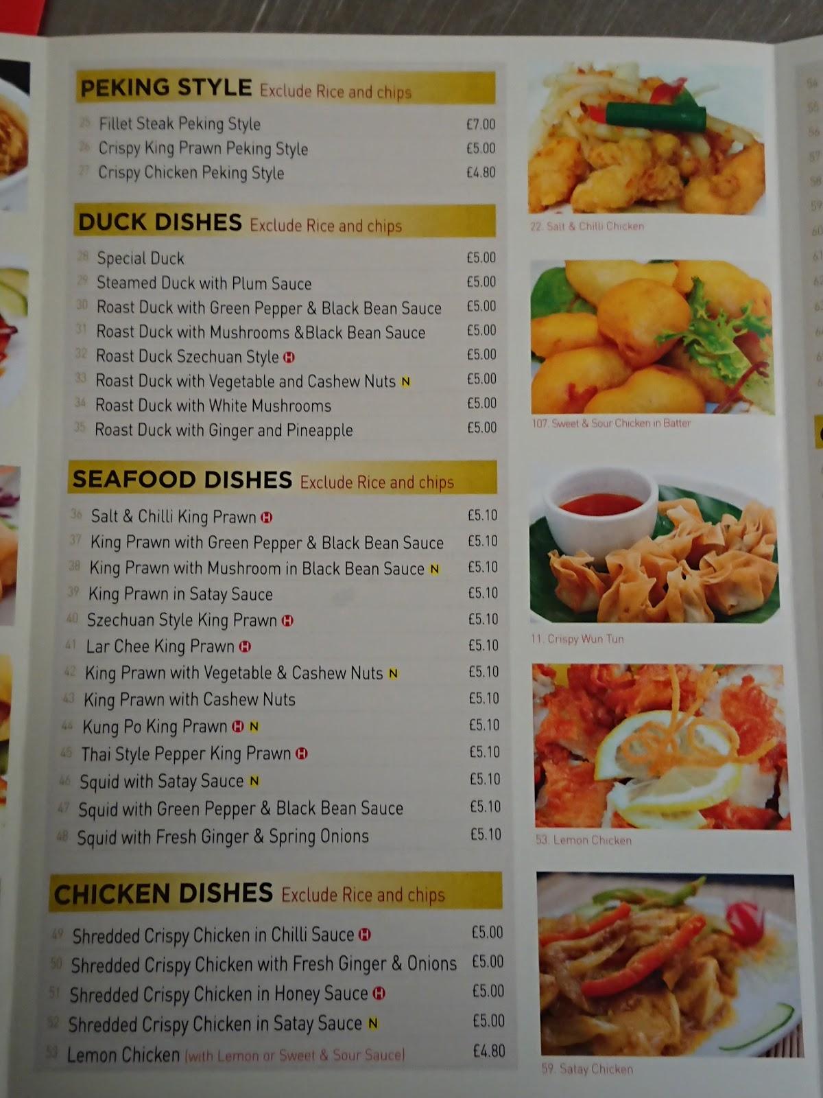 Menu at Thumbs up restaurant, Kilmarnock
