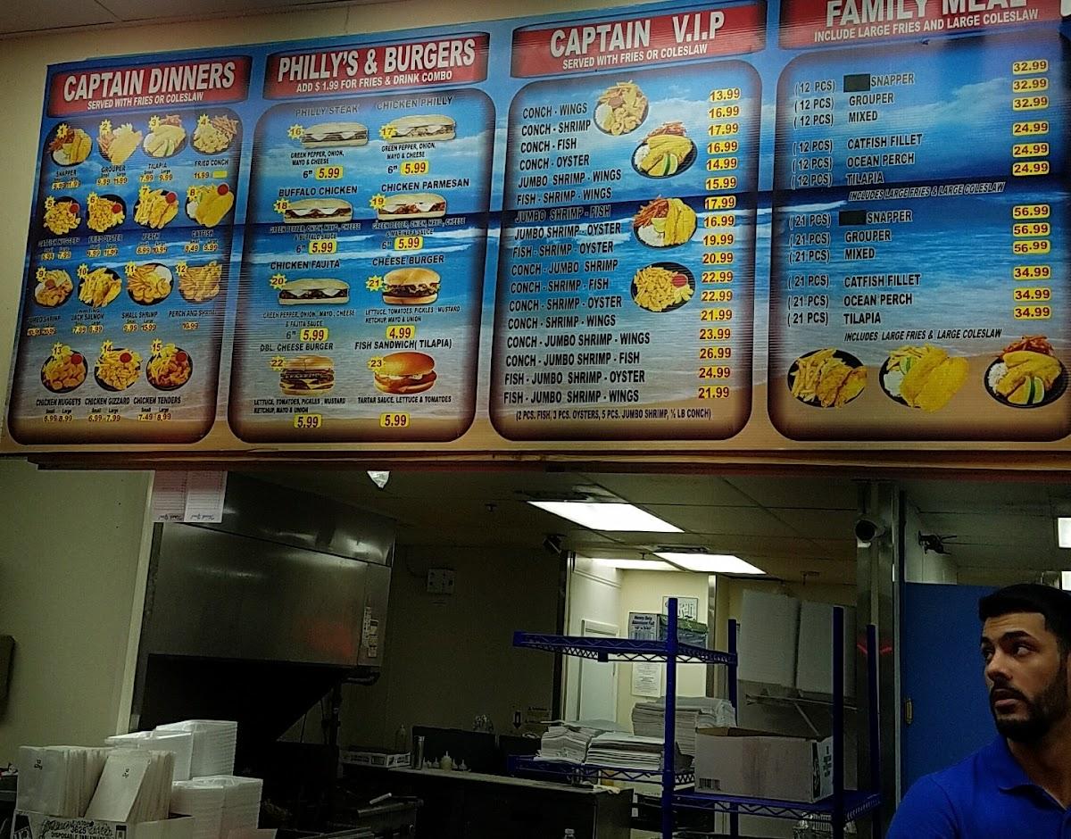 Menu at Captain Fish & Chicken restaurant, Miami Gardens