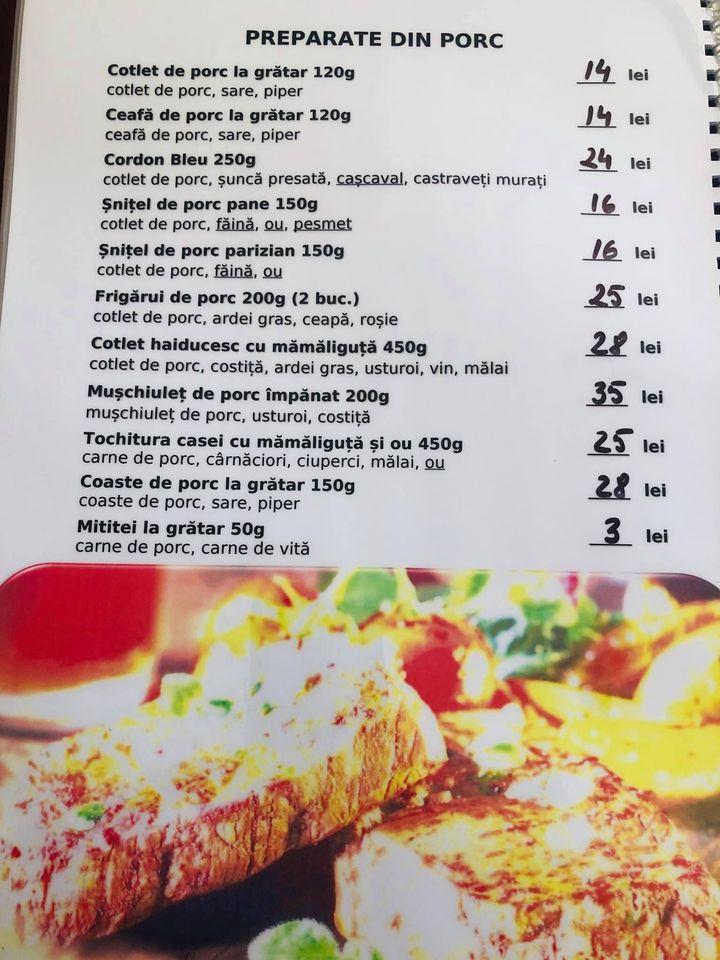 Menu at Casa Alba, Mangalia