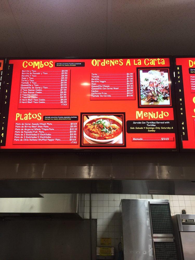 Menu at El Taco Llama restaurant, Los Angeles, 16858 Sherman Way
