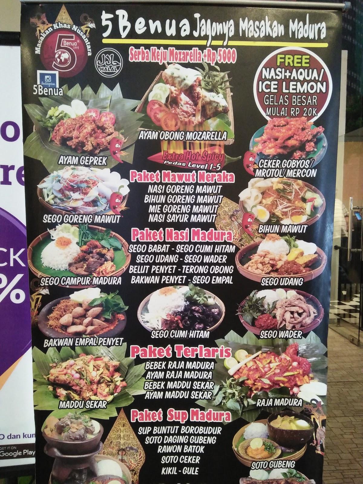 Menu at Bebek 5 Benua - Transmart Surabaya restaurant, Surabaya