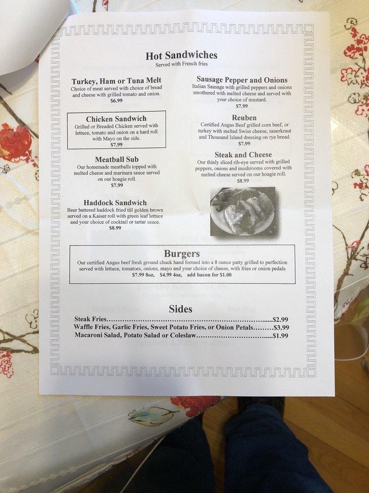 Menu at Samson's Bar & Restaurant, Schodack Center