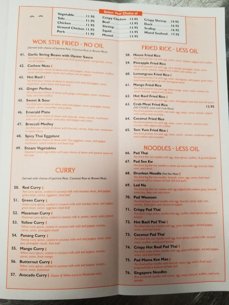 Menu at The Boss Restaurant, South Kingstown