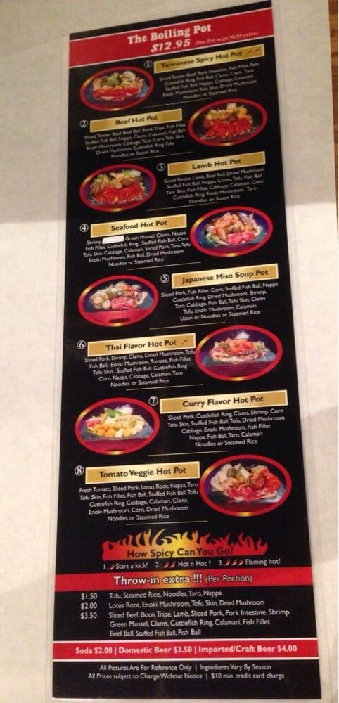 Menu at The Rockin' Crab & Boiling Pot restaurant, Portland