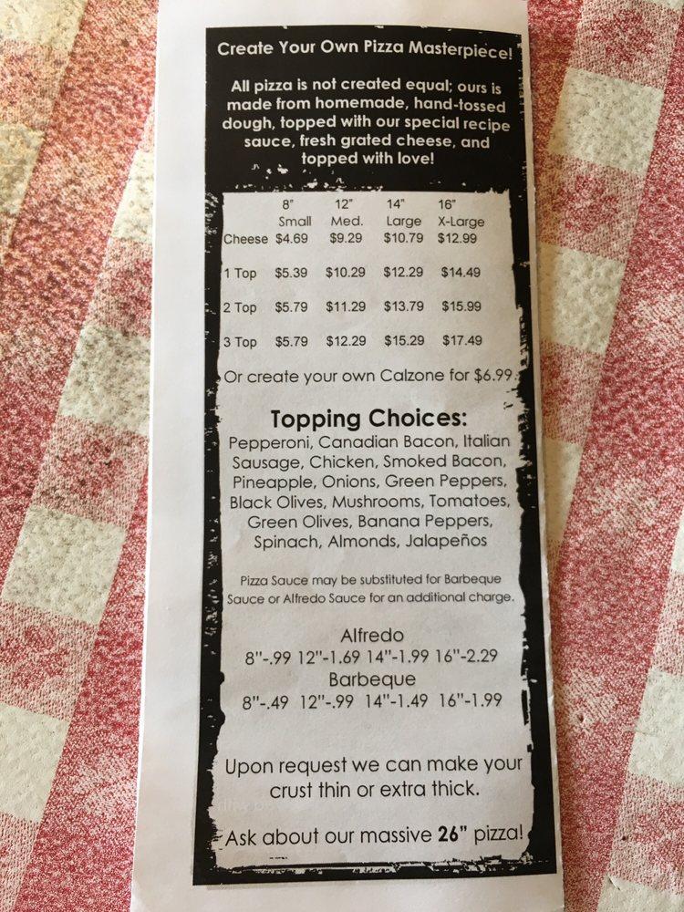 Menu at Fat Jack's Pizza pizzeria, Payson