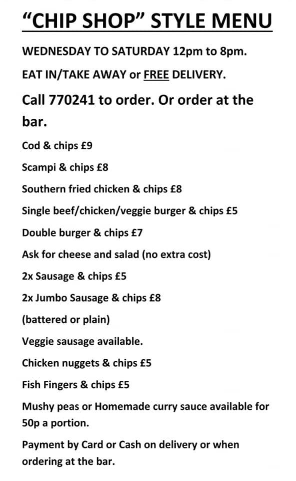 Menu at The Greyhound, Overton pub & bar, Overton