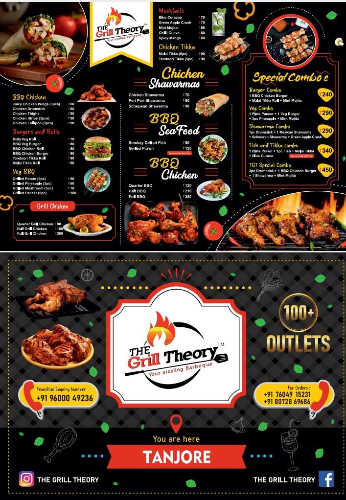 Menu at Tamila Food Corner / The Grill Theory, Thanjavur