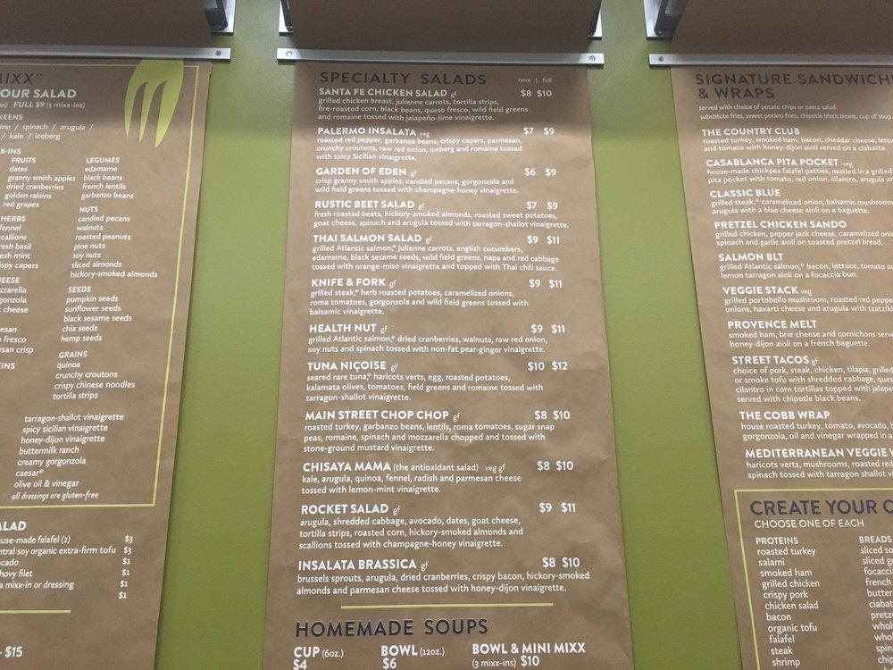 Menu at The Mixx - Hawthorne Plaza restaurant, Overland Park