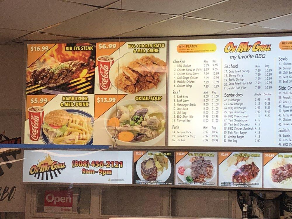 Menu at Oh My Grill - Don Quijote Pearl City BBQ, Pearl City