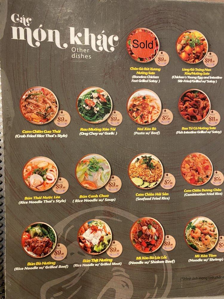Menu at Pho REDBO restaurant, Garden Grove