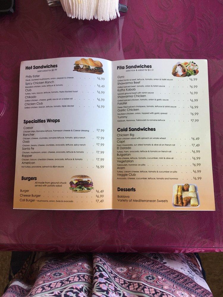 Menu at Oasis Market & Cafe, Cocoa