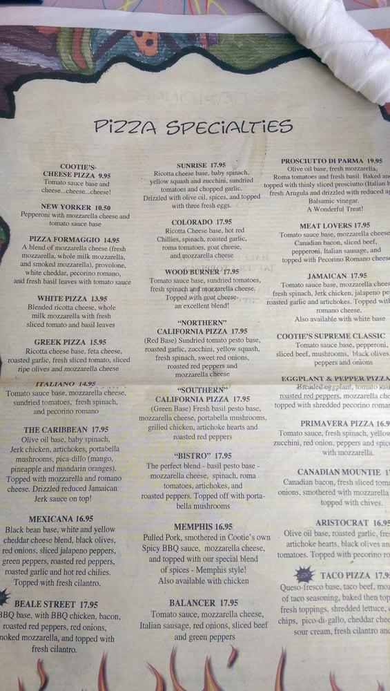 Menu at Cootie Brown's N. Roan BBQ, Johnson City