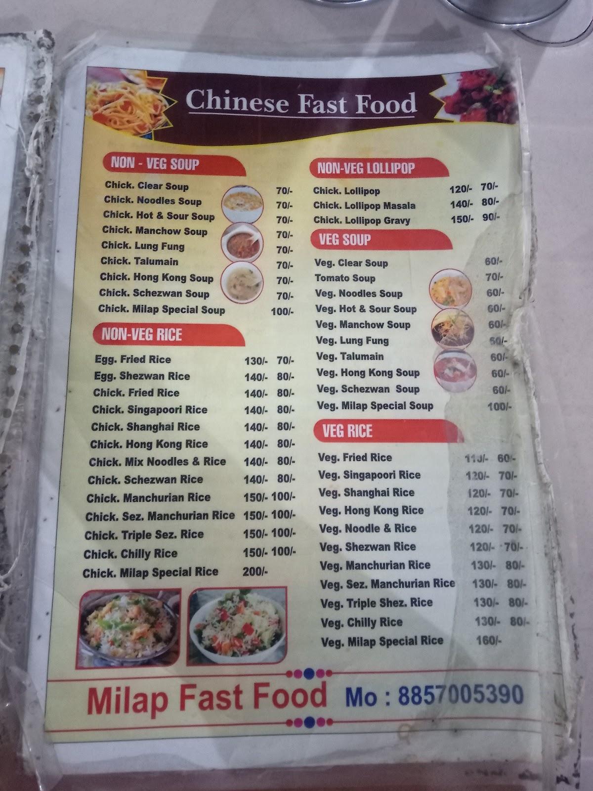 Menu at Chinese Corner, Pimpri-Chinchwad, 13/3