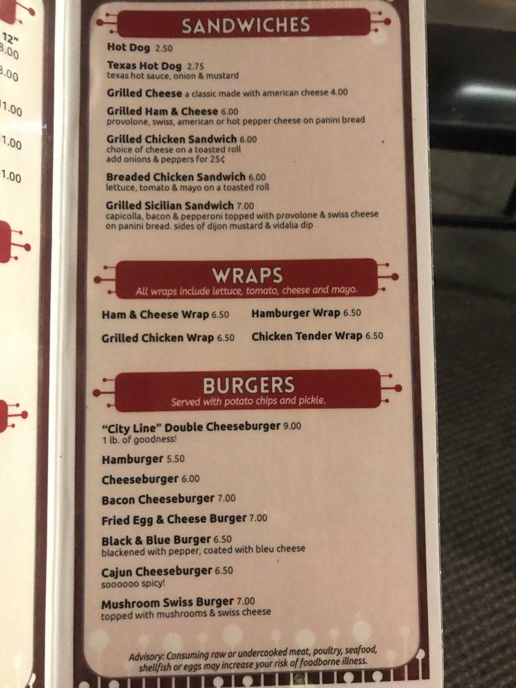 Menu at The City Line pub & bar, Bradford