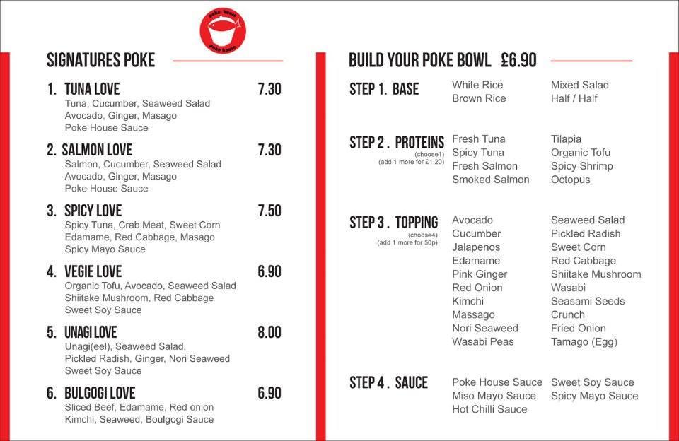 Menu at Hanki restaurant, Guildford