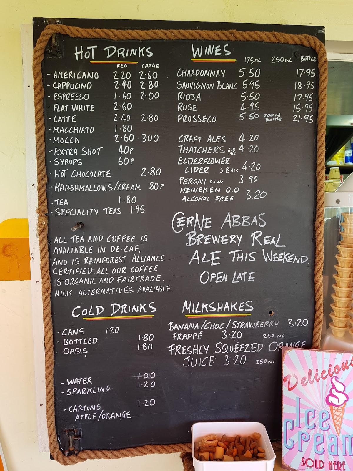 Menu at Stone Pier Cafe, Weymouth