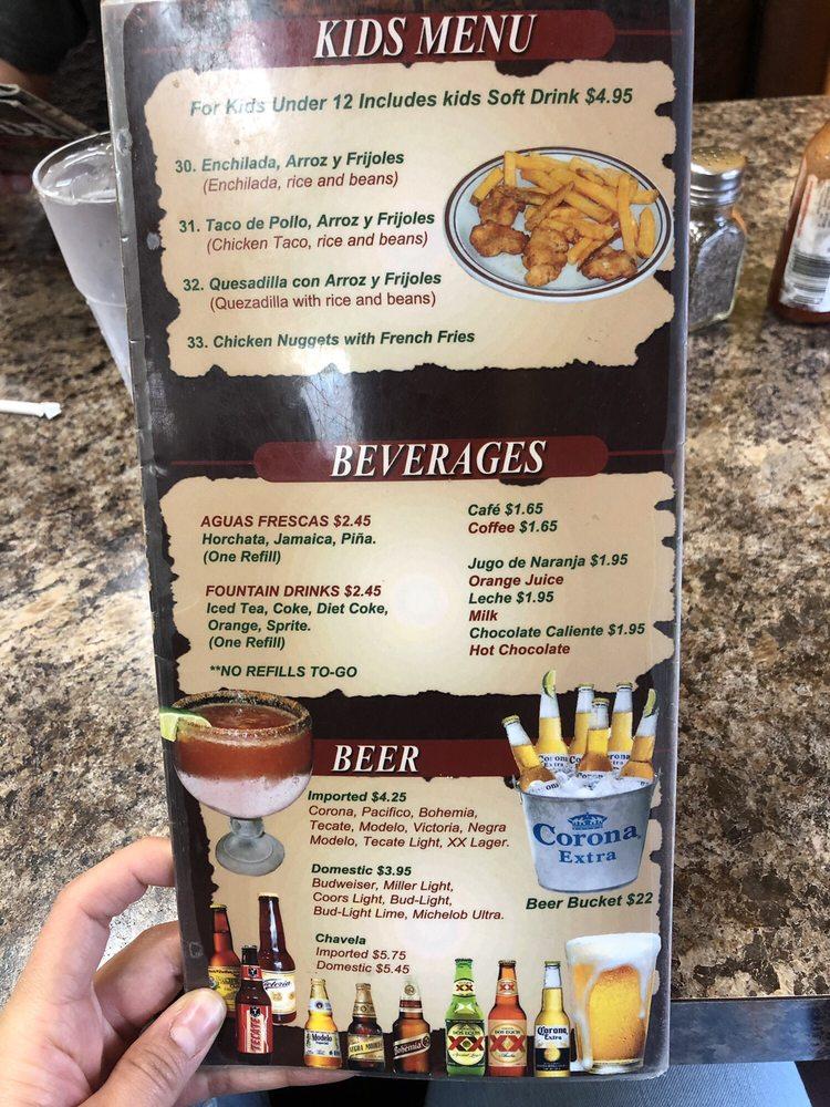 Menu at Allende Restaurant, Indio, Monroe St # 402
