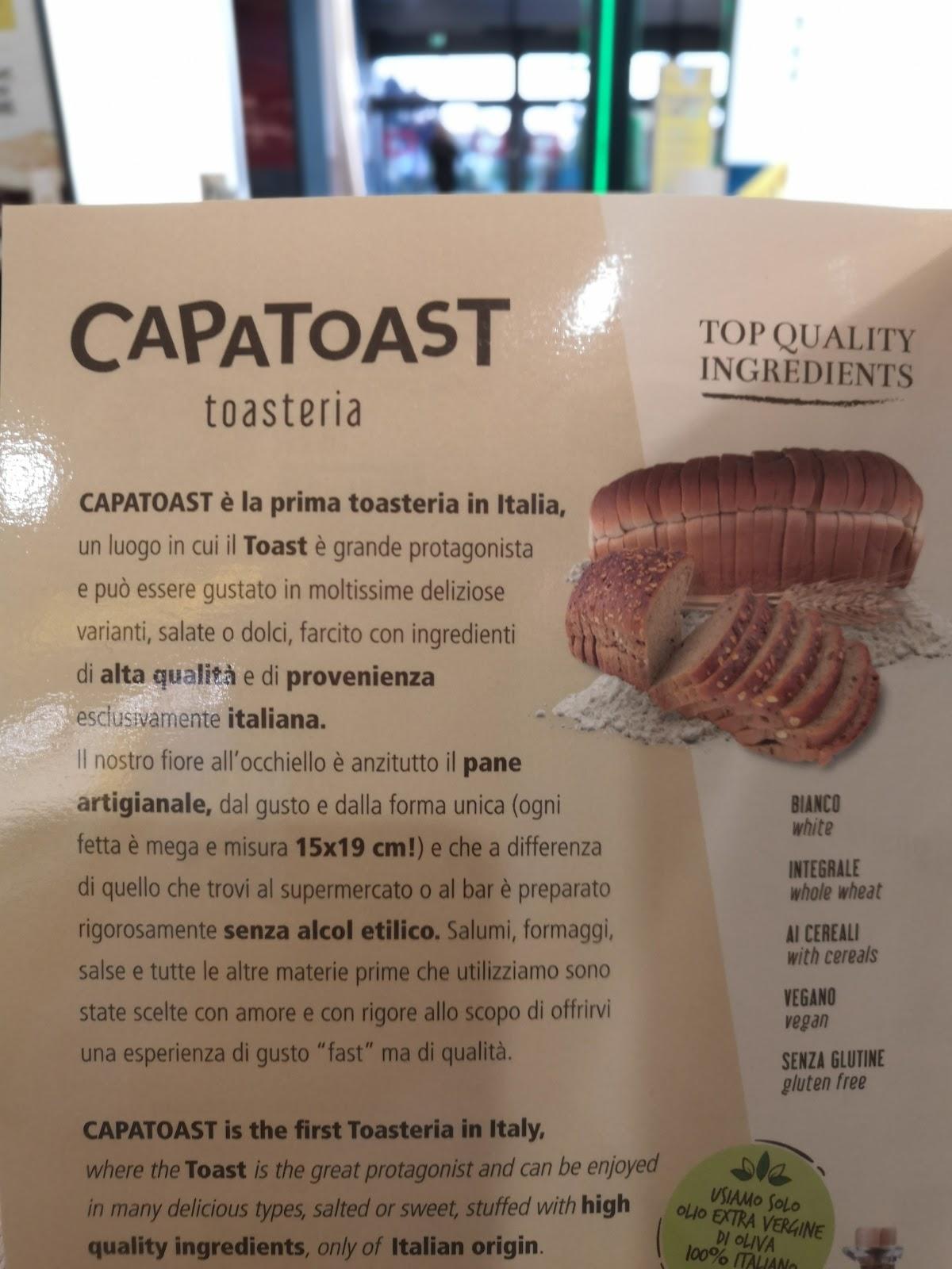 Menu da Capatoast - Reggio Emilia I Petali ristorante, Reggio Emilia