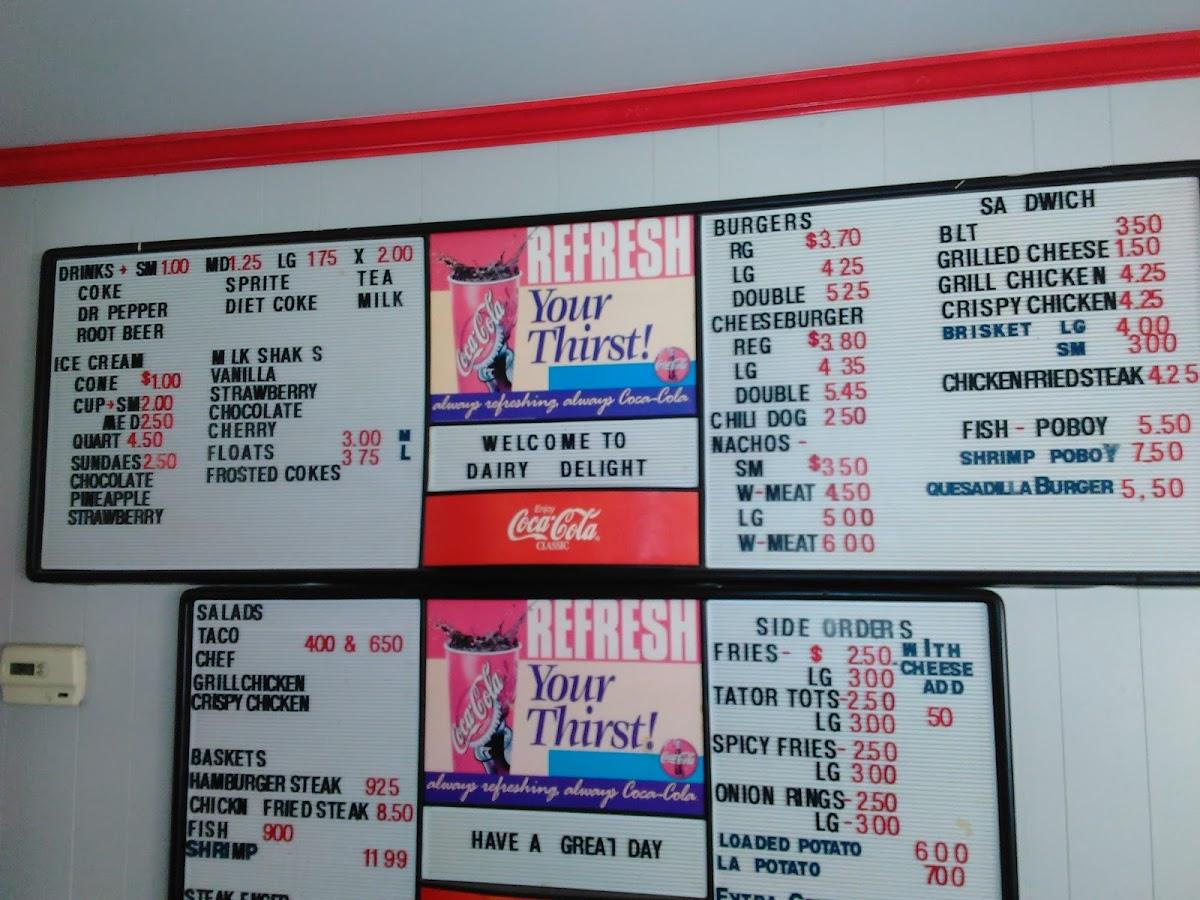 Menu at Dairy Delight restaurant, Pleasant Hill