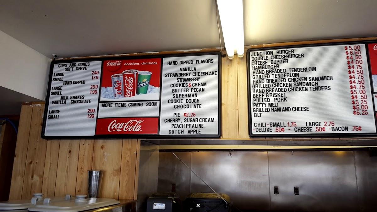 Menu at Jonesy's Junction restaurant, Akron