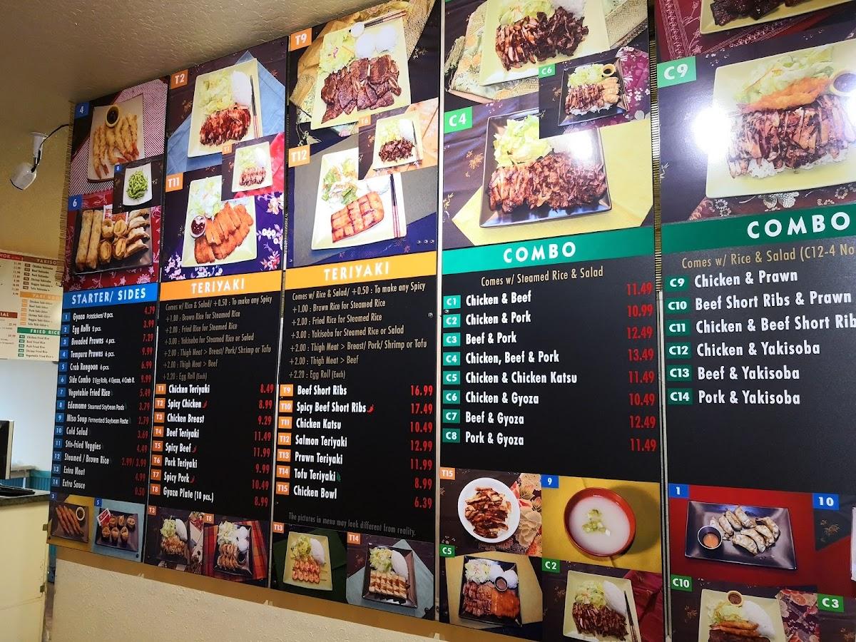 Menu at Best Teriyaki restaurant, Mount Vernon