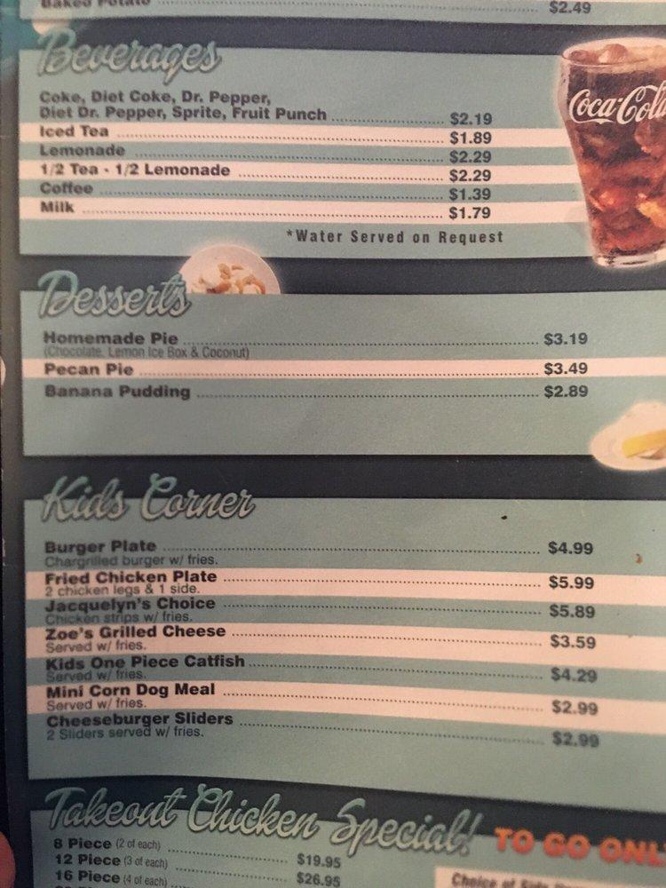 Menu at Dale's restaurant, Southaven