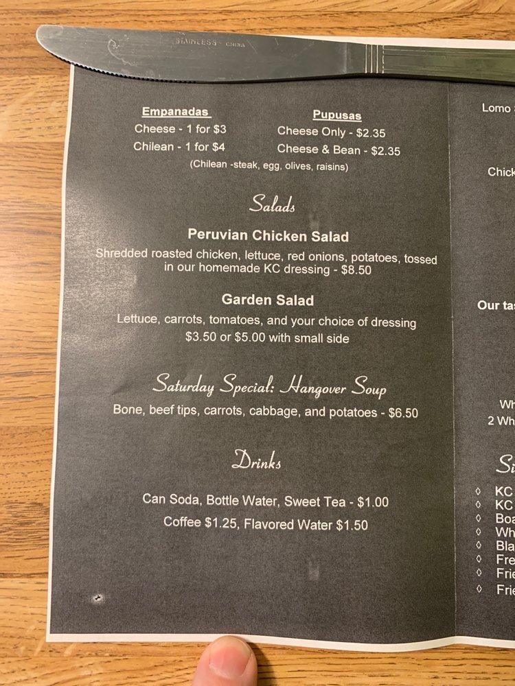 Menu at Krazy Chicken International restaurant, Kingsport