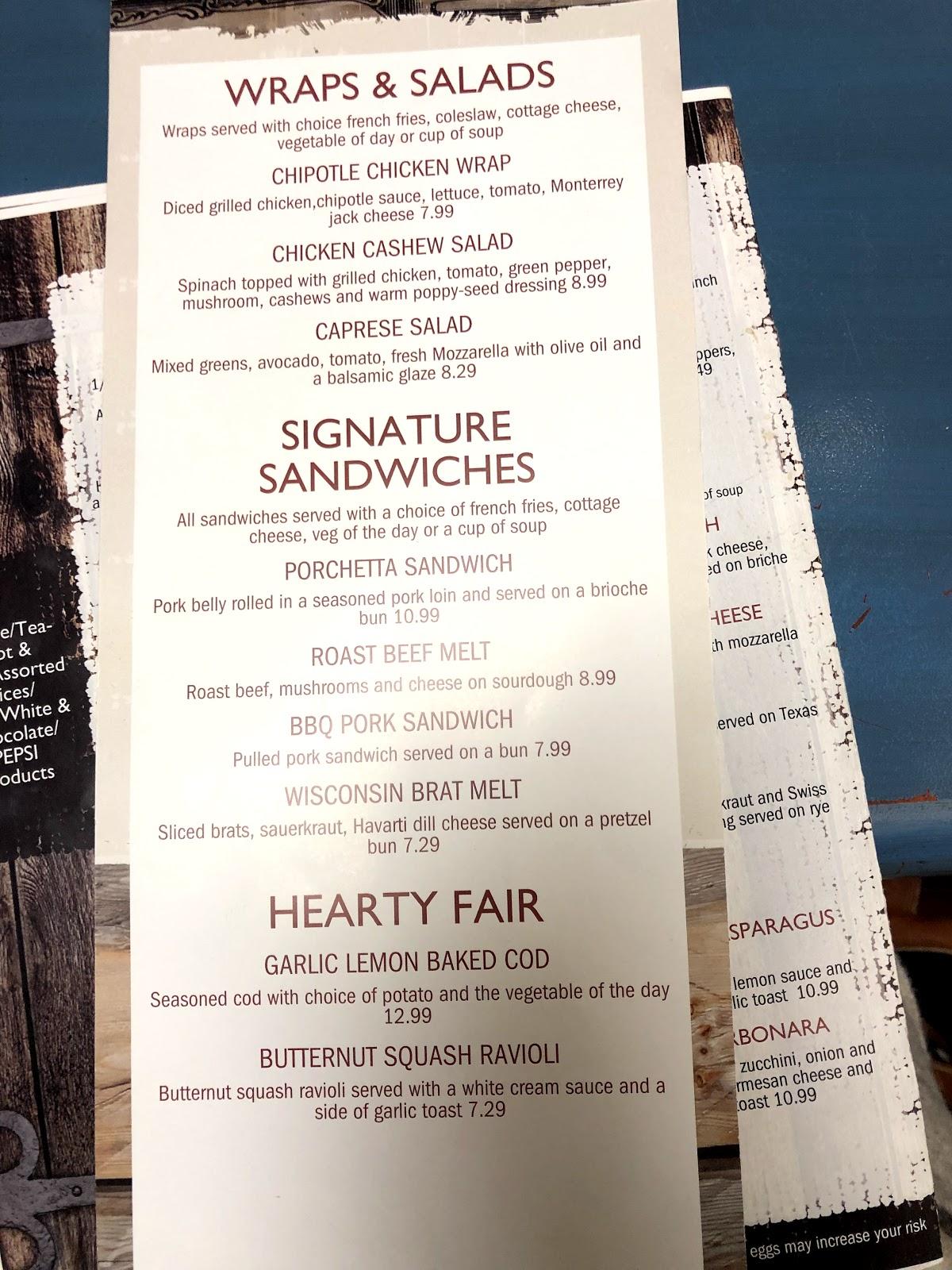 Menu at Mandy's Cafe & Deli, Tomah