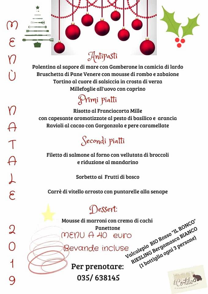 Menu da Ristorante Pizzeria Il Cortile, Villa d'Almè