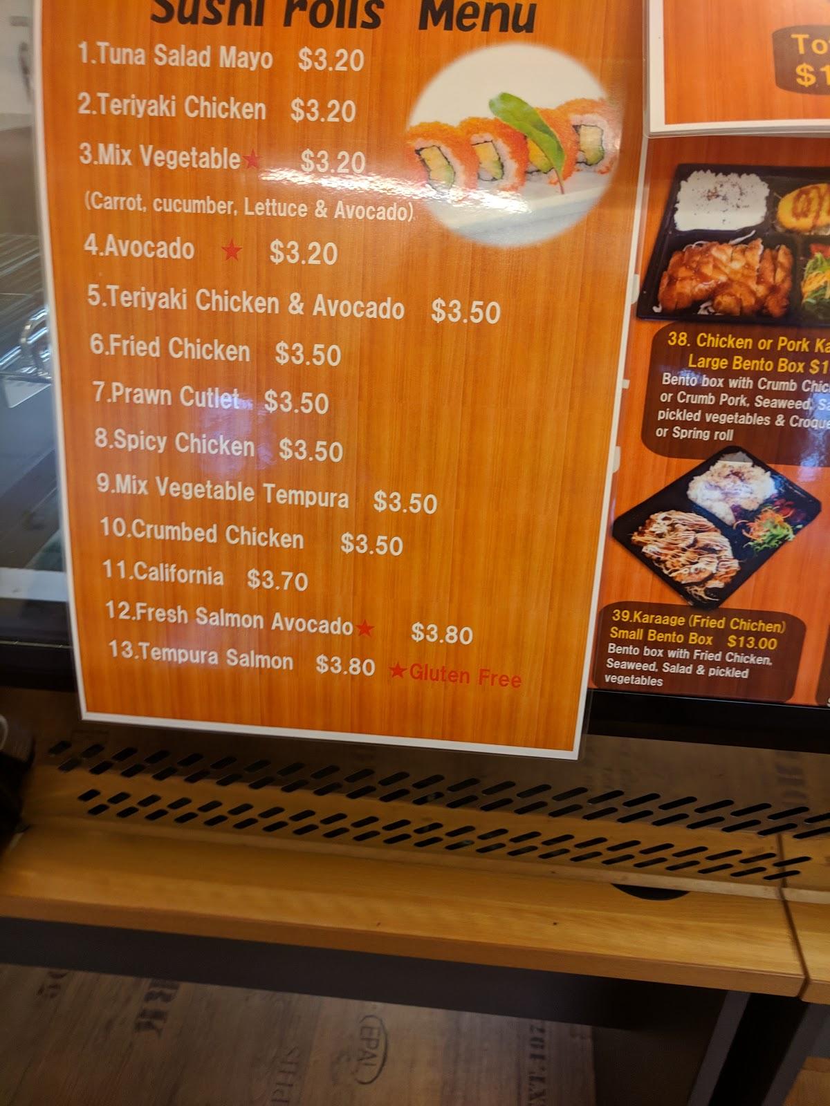 Menu at Kibune restaurant, Woree