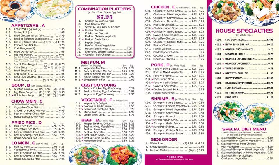 Carta del restaurante Peking Chinese Super Buffet, New Martinsville