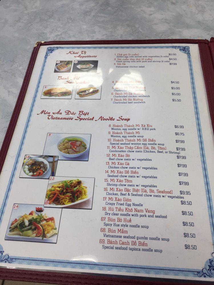 Menu at Phở 90 restaurant, Fresno, N Fresno St