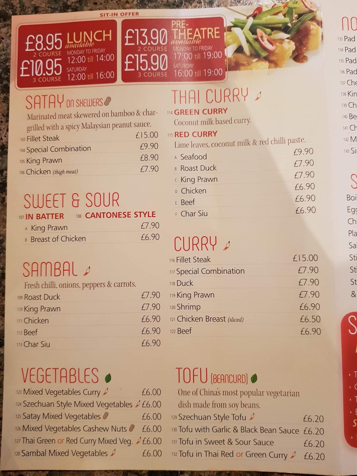 Menu at The Regent Stirling restaurant, Stirling