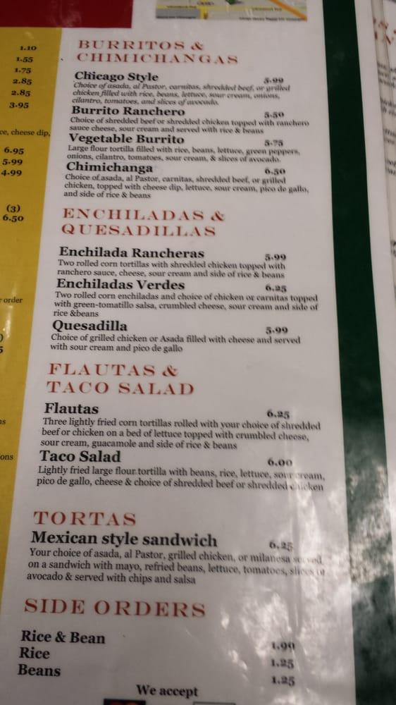 Menu at Border Grill Fresh-Mex restaurant, Orlando