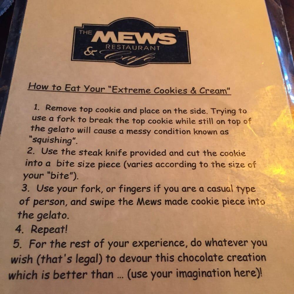 Menu at The Mews Restaurant & Cafe, Provincetown