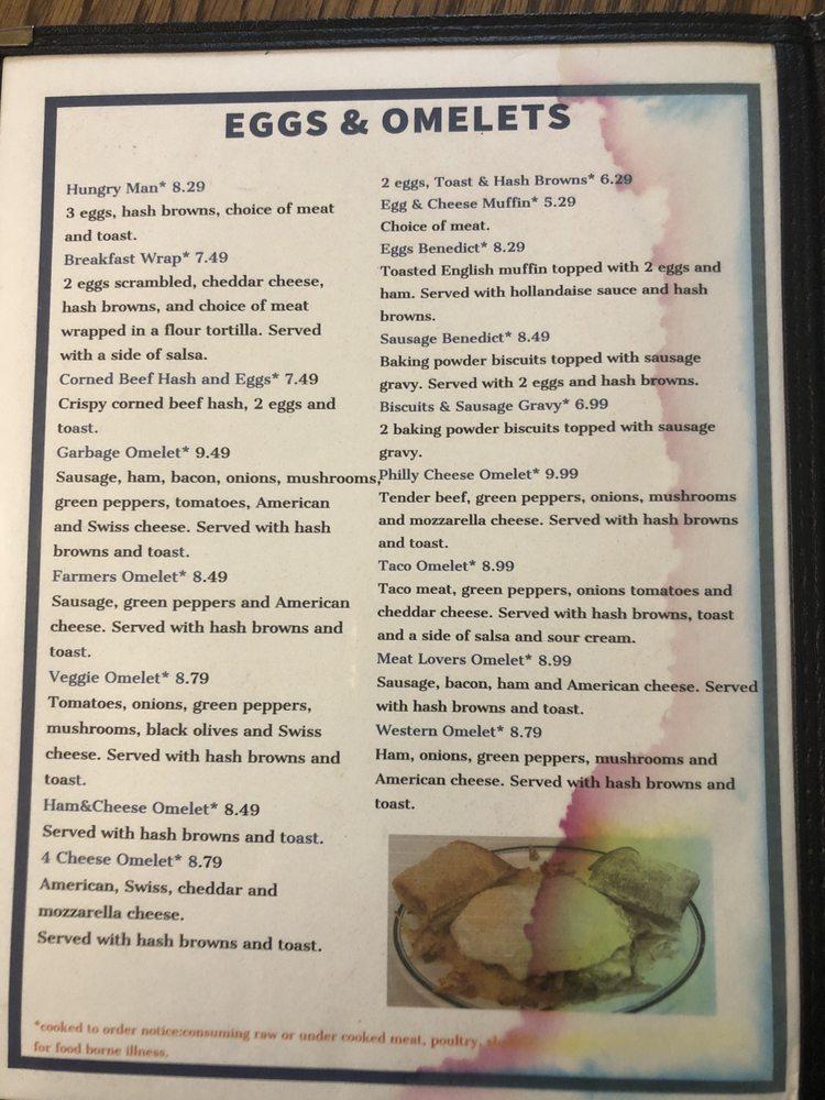 Menu at UP North Cafe, Ontonagon