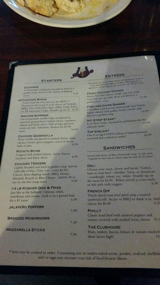 menu-at-just-left-pub-grill-lynnwood