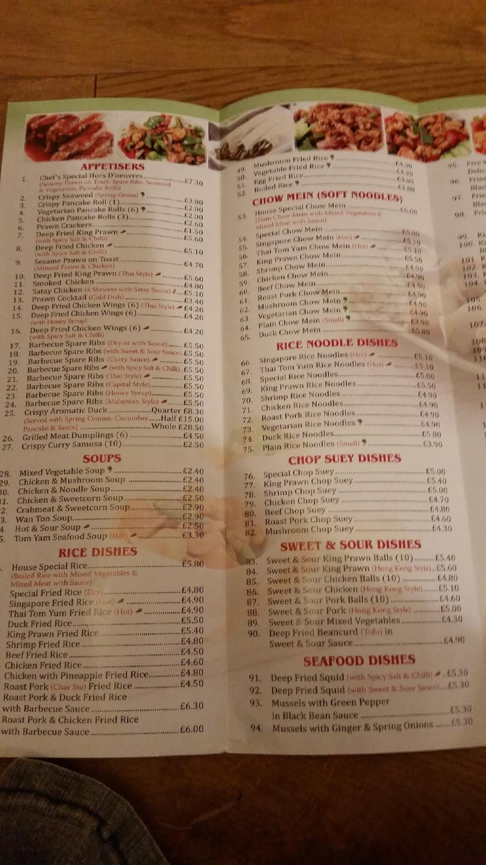 Menu at Lucky Dragon fast food, Winchester, 81 Stoney Ln