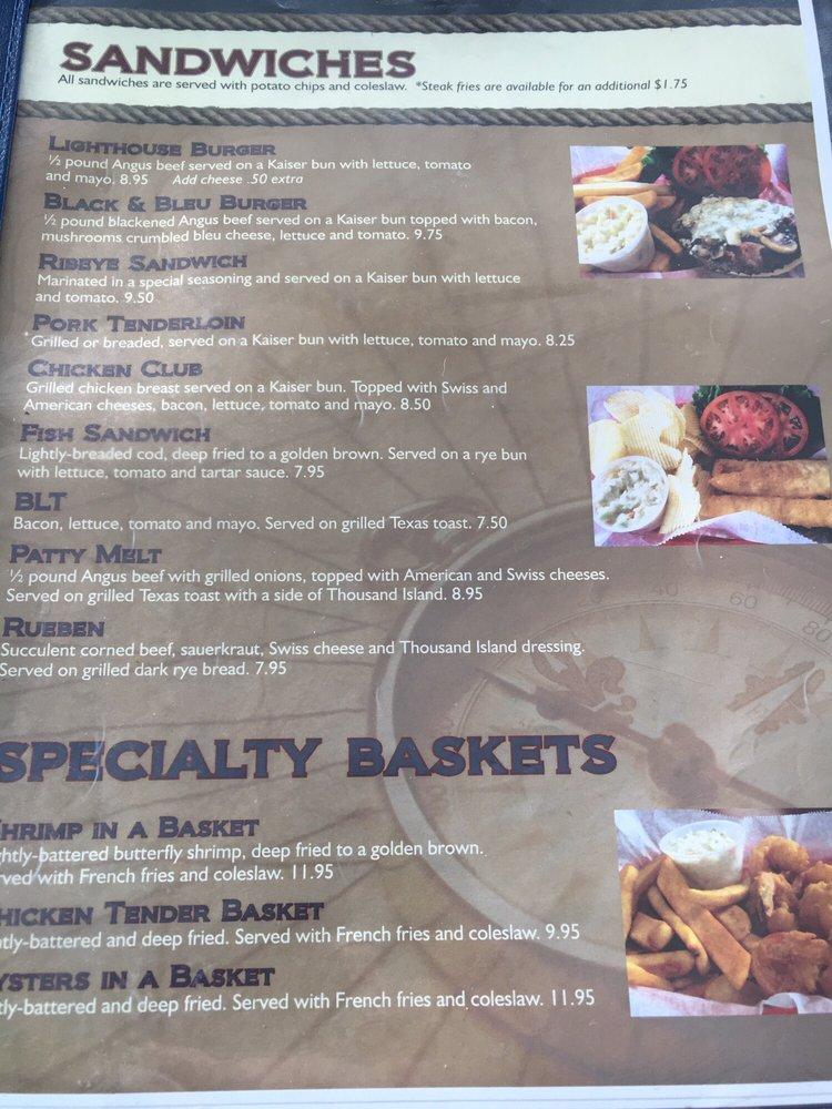 Menu at Rivercrest Lighthouse Marina Restaurant and Lounge, Madison