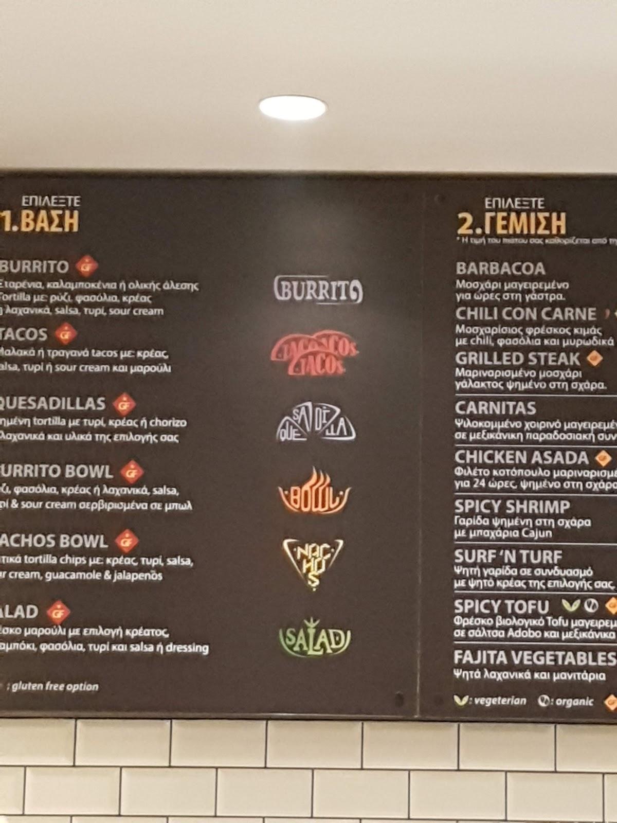 Menu at Ancho Mexican Grill, Kifisia