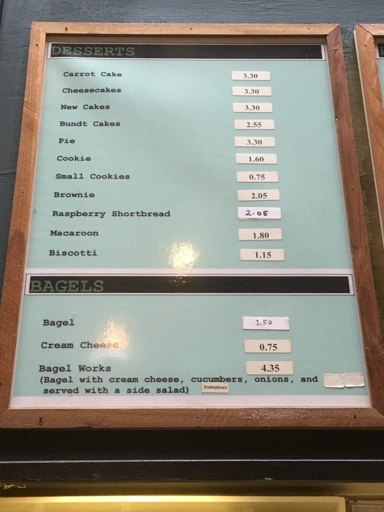 Menu at Cafe Milano, Berkeley